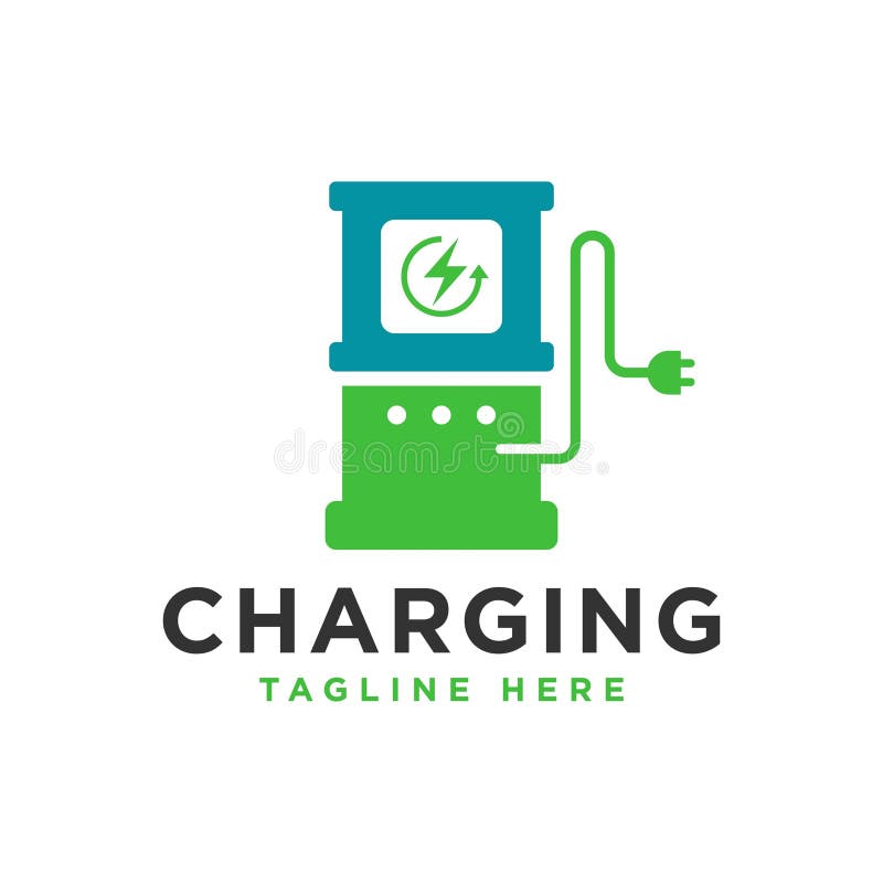 Logo Design of an Electric Charging Point Stock Vector - Illustration ...