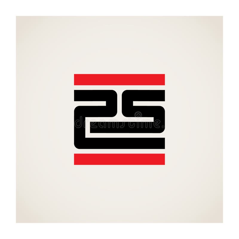 25 - Logo or Design Element or Icon with Numbers 2 and 5. Logotype ...