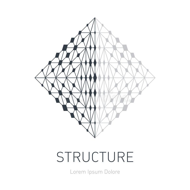 Logo or Design Element with Squares, Triangles and Rhombus. Vector ...