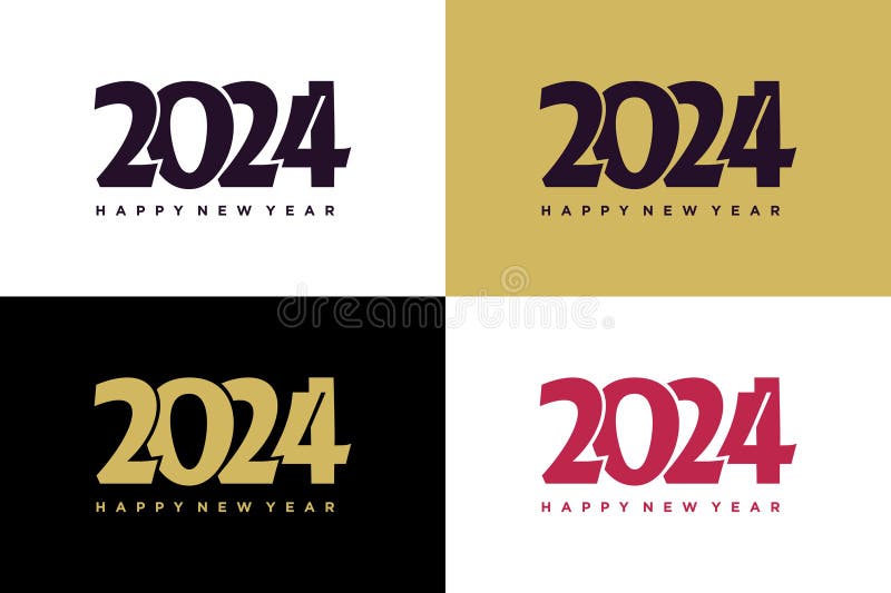 2024 Logo Design Element Vector with Creative Unique Concept Stock ...