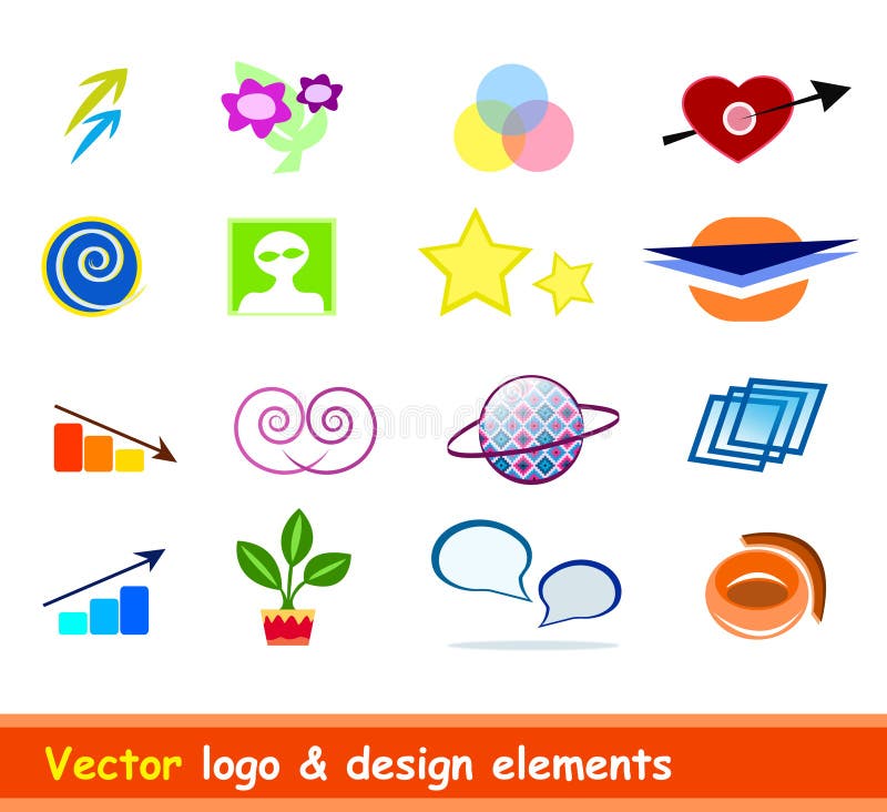 Vector logo elements stock vector. Illustration of symbols - 6359978