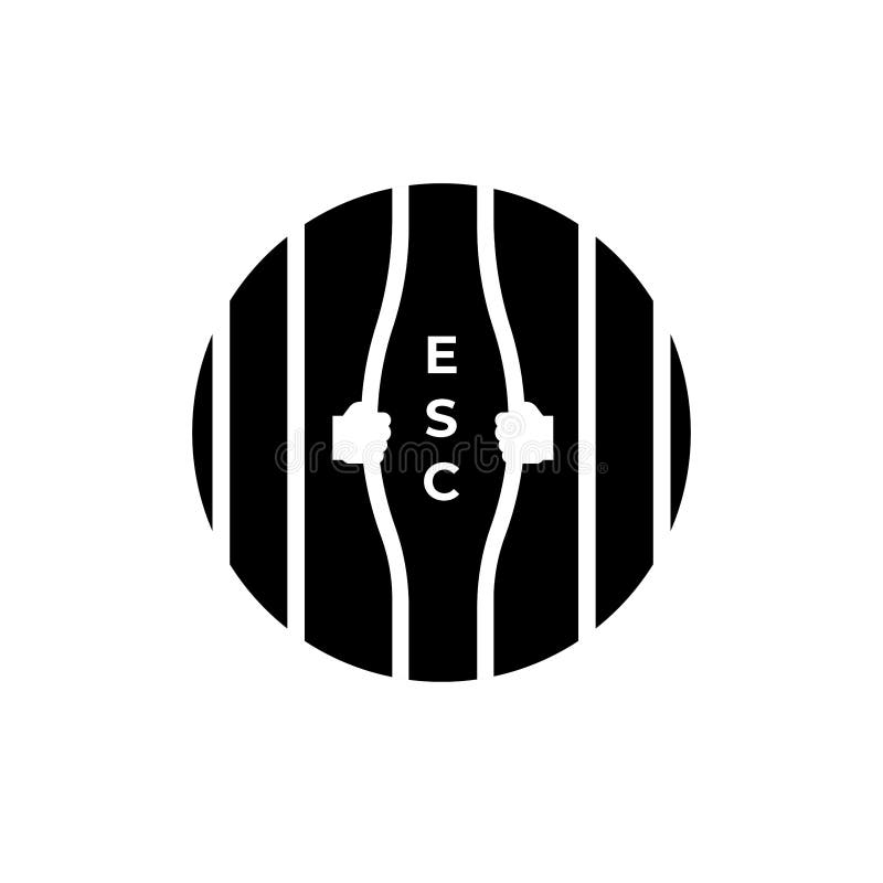 Logo design about escape stock vector. Illustration of help - 186845353