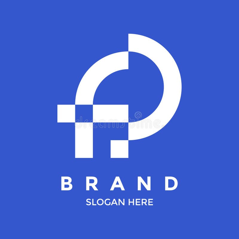 Logo Design of F and P Letter in Vector Format File Stock Vector ...