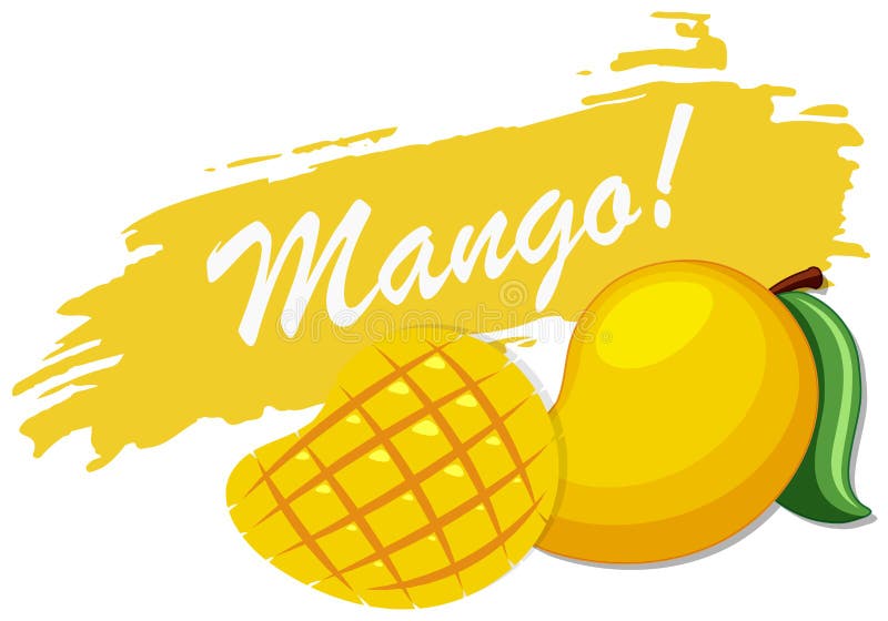 A Sticker of Red Mango stock vector. Illustration of juicy - 115543984