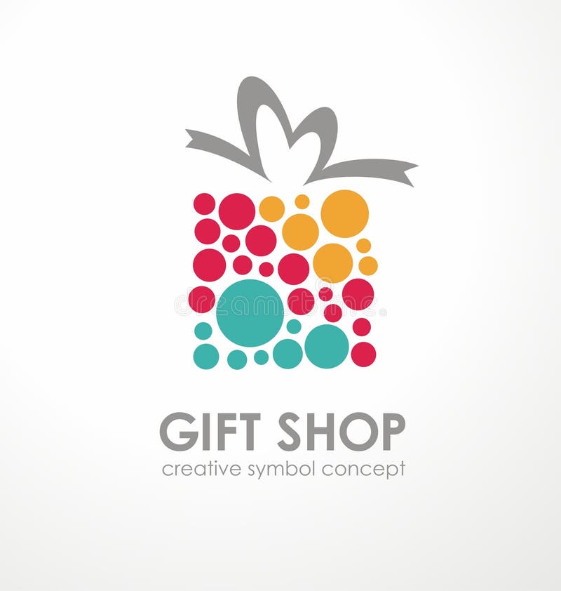 Gift Shop Creative Logo Design Idea Stock Vector - Illustration of ...