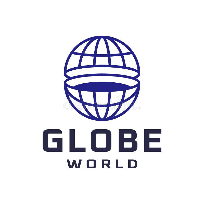 Logo Design for a Global Map of the World Stock Vector - Illustration ...