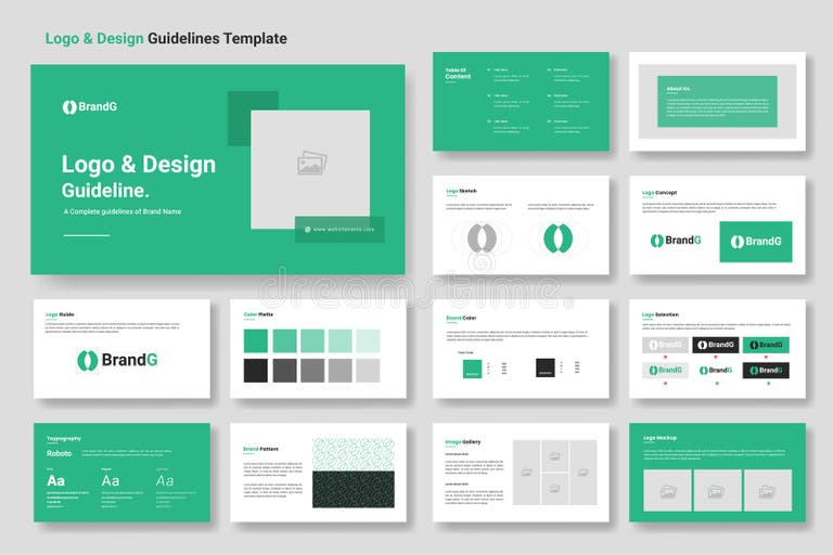 Logo and Design Guidelines Presentation or Visual Brand Identity ...