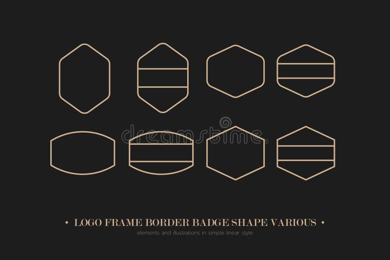 Logo Design, Hexagon Frame Border Badge Stock Vector - Illustration of ...