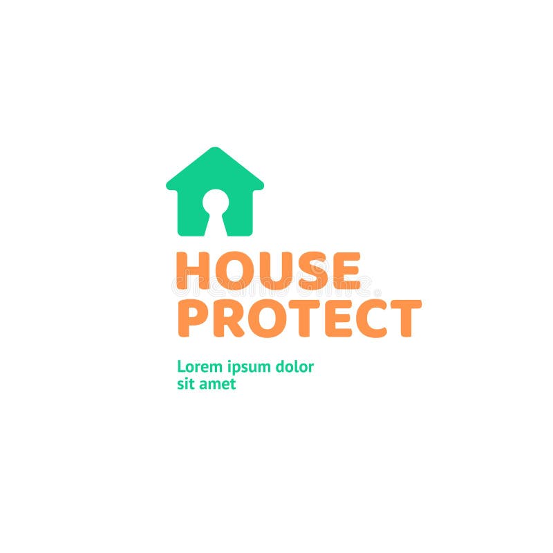 Logo Design Home Protect Vector Template Stock Vector - Illustration of ...