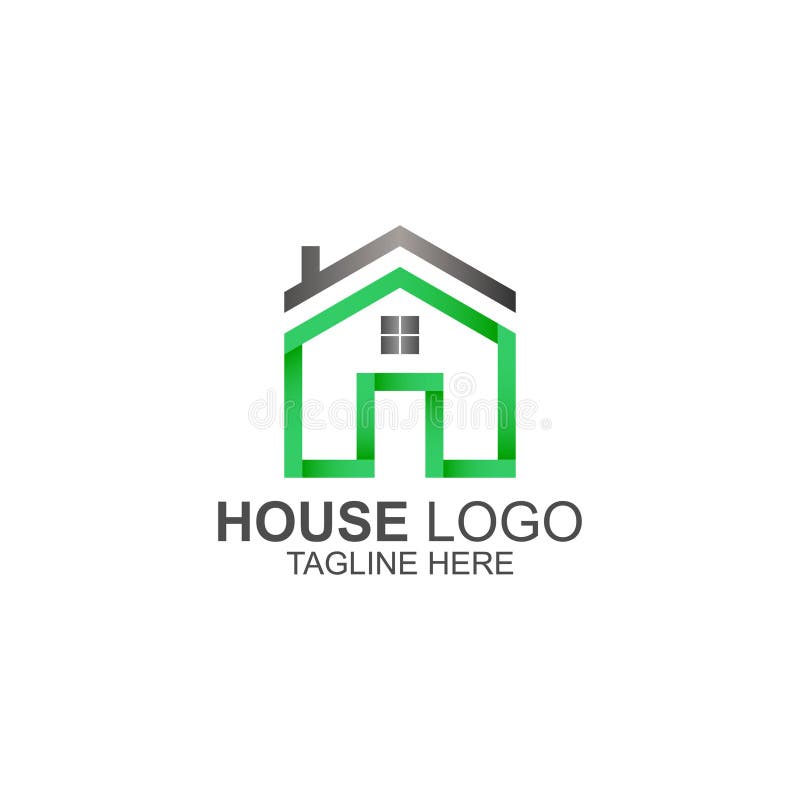 Logo Design for House Identity with Creative Illustration Stock ...
