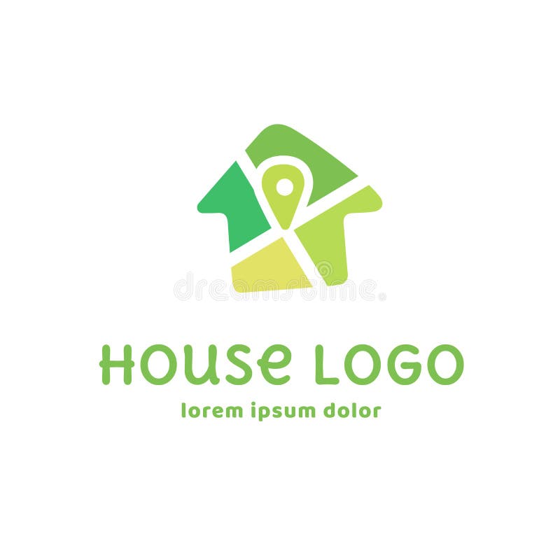 Logo Design House and Map Marker Vector Template Stock Vector ...