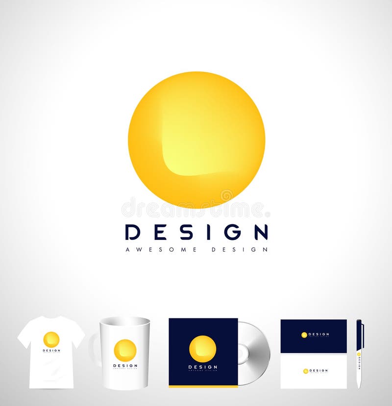 Logo Design Illustration Jaune Abstrait Illustration de Vecteur ...