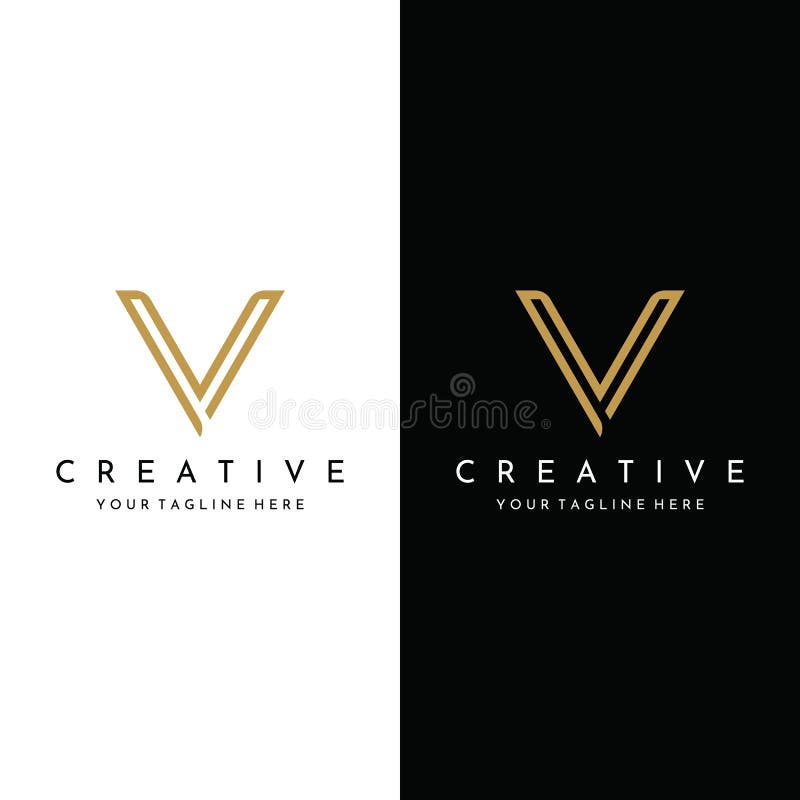 Logo Design Initial Letter V with Artistic Monogram.Logo is Modern ...