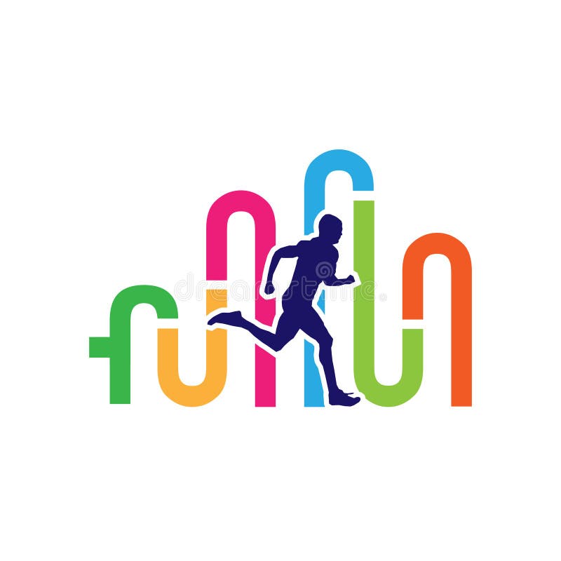 Logo Design for 5K Fun Run Event Stock Vector - Illustration of vector ...