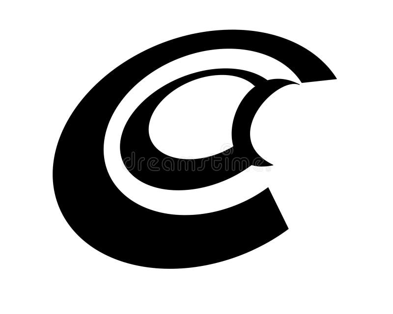 Logo Design with Letters C and a Stock Illustration - Illustration of ...
