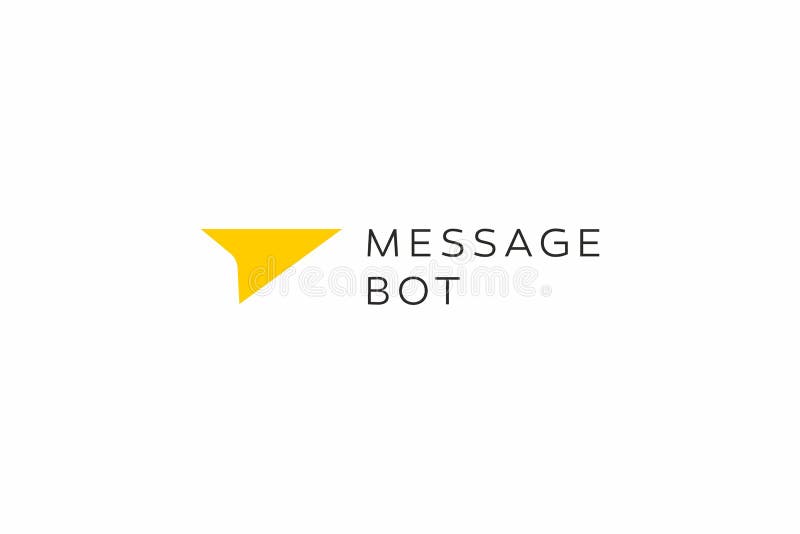 Logo Design for Message Bot Stock Vector - Illustration of flat ...