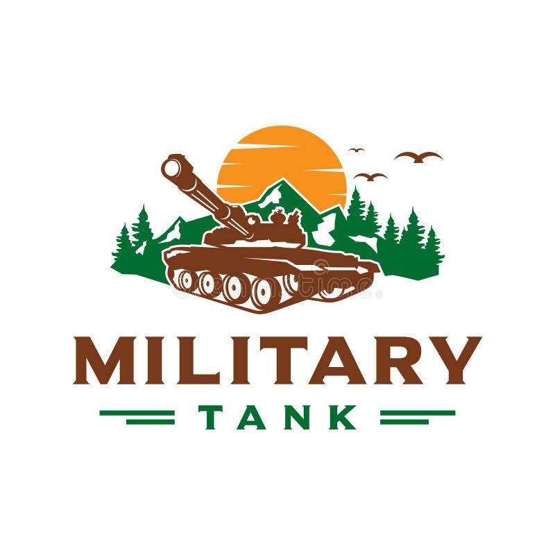 Military tank logo design stock illustration. Illustration of american ...
