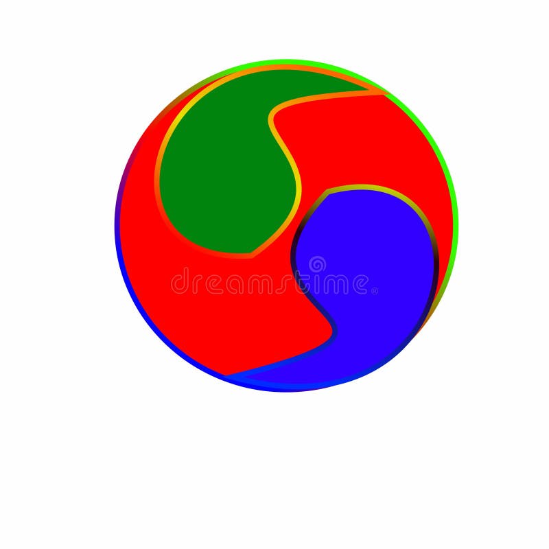 Number 6 9 Logo Design in Red Circle Stock Illustration - Illustration ...