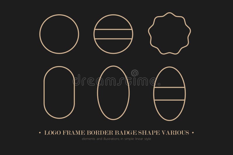 Logo Design, Oval and Circle Frame Border Badge Stock Vector ...