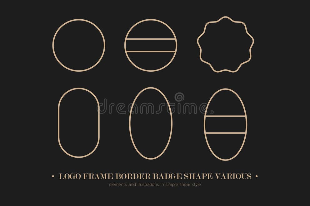 Logo Design, Oval and Circle Frame Border Badge Stock Vector ...