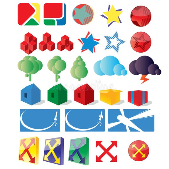 Logo for design part 2 stock illustration. Illustration of green - 17523502