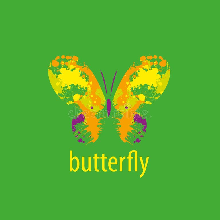 Vector butterfly logo stock vector. Illustration of company - 126464609