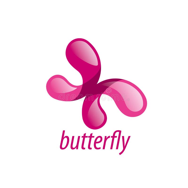 Vector butterfly logo stock vector. Illustration of style - 126464741