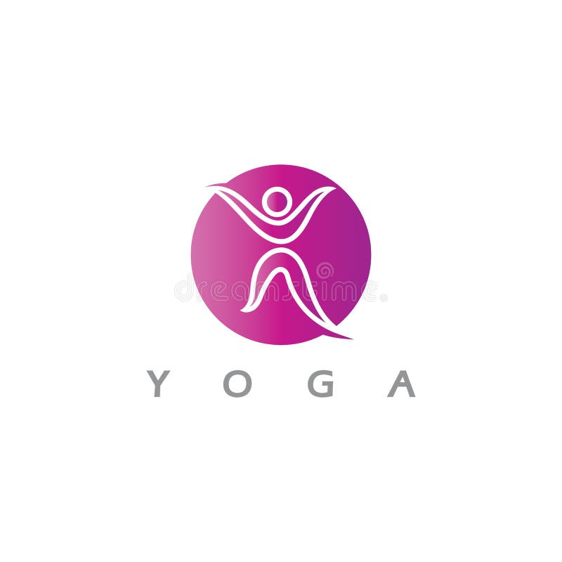 Logo Design of People Doing Yoga Symbol Icon Illustration Vector Stock ...