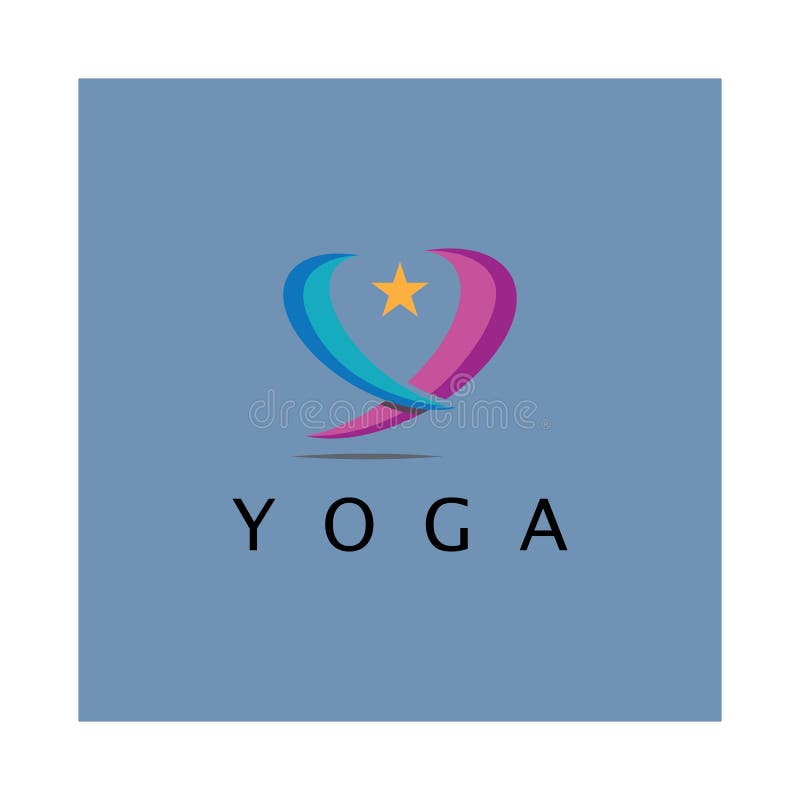 Logo Design of People Doing Yoga Symbol Icon Illustration Vector Stock ...