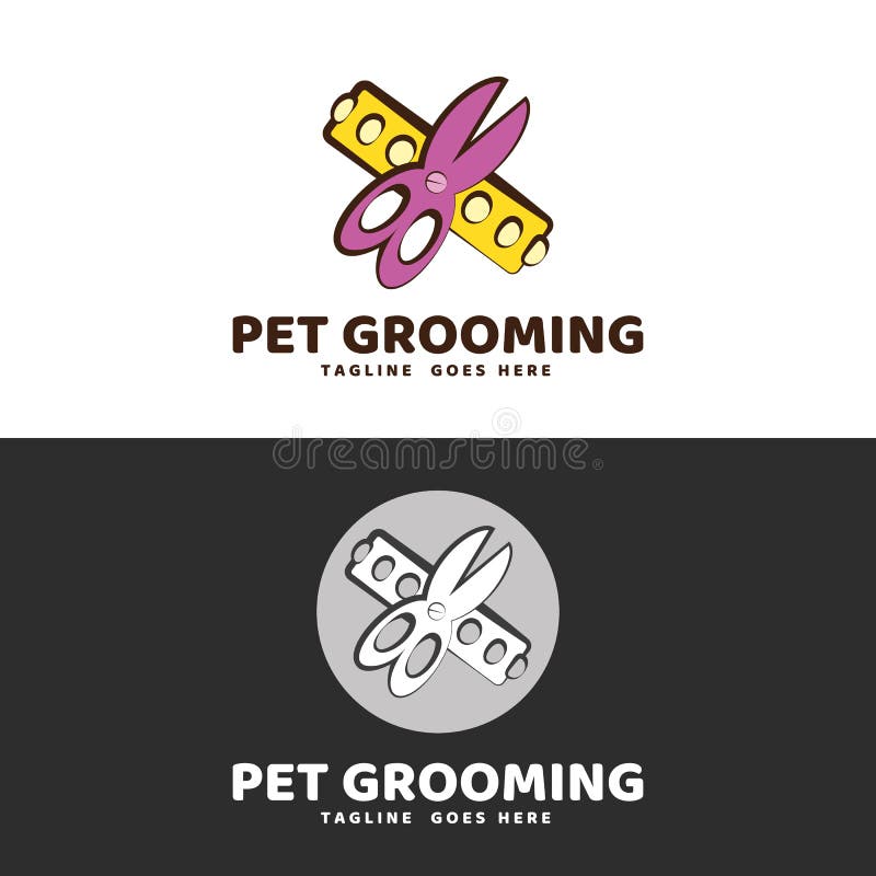 Logo Design, for a Pet Grooming. Stock Vector - Illustration of color ...
