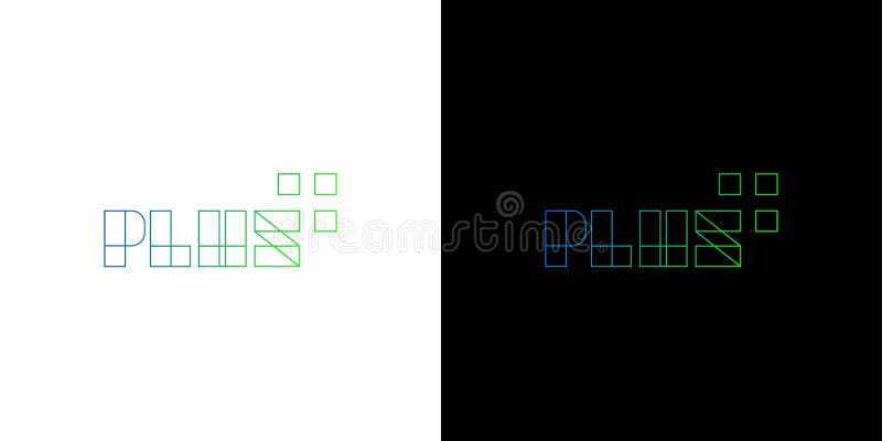 Logo Design Plus Modern and Sophisticated Stock Vector - Illustration ...