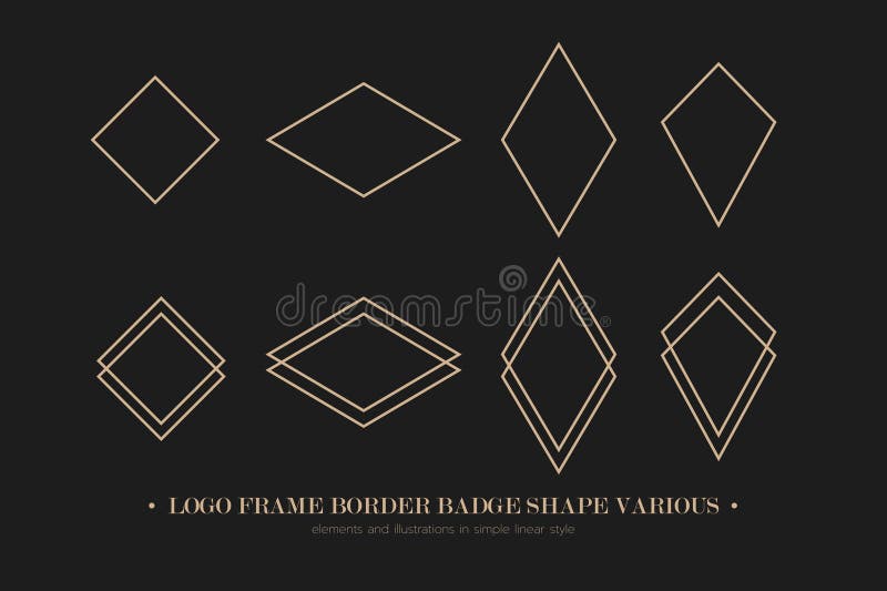 Logo Design, Rectangle Frame Border Badge Stock Vector - Illustration ...