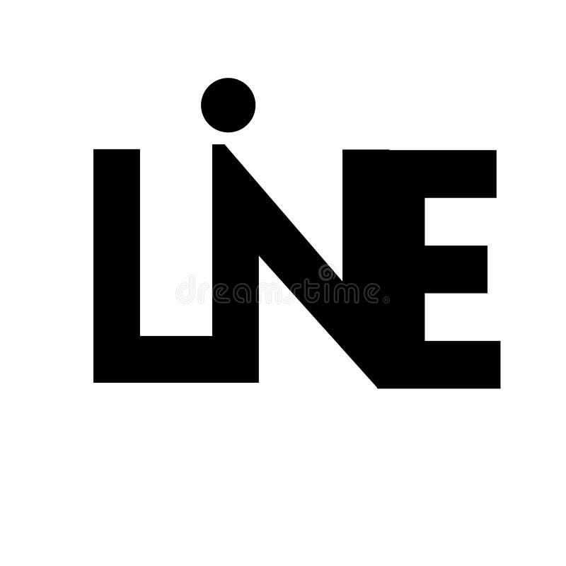 Logo Design with Sentence LINE Stock Vector - Illustration of font ...
