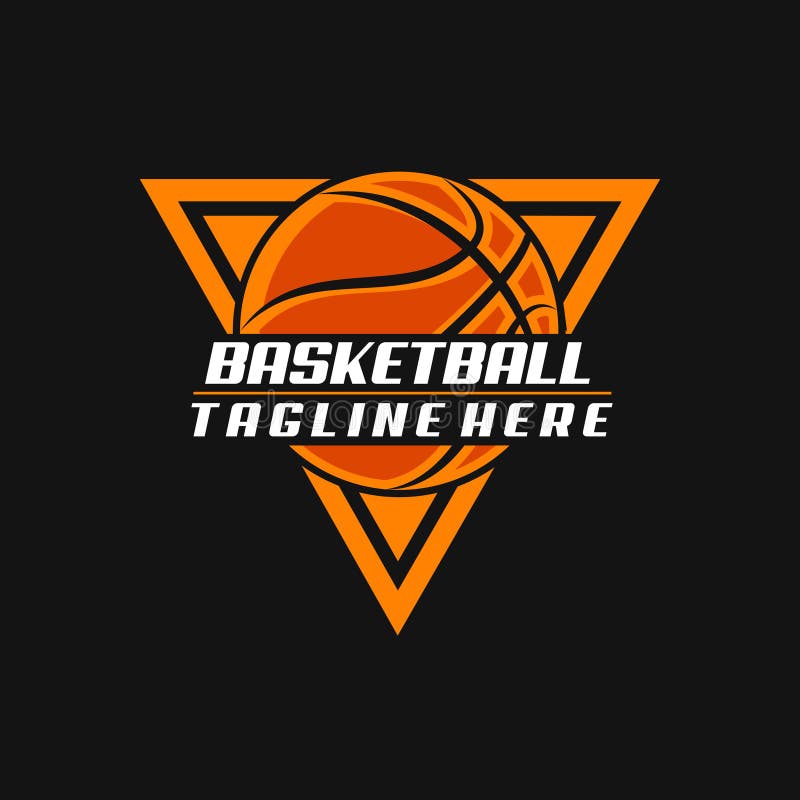 Basket Ball Triangle Logo Design Vector Stock Vector - Illustration of ...