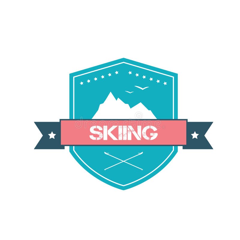 Logo design for skiing stock vector. Illustration of outdoor - 78252128