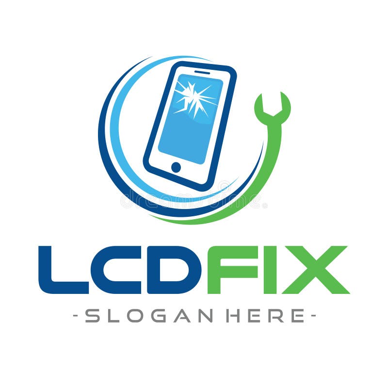 Smart Phone LCD Fix Logo Design Inspiration Vector Stock Vector ...