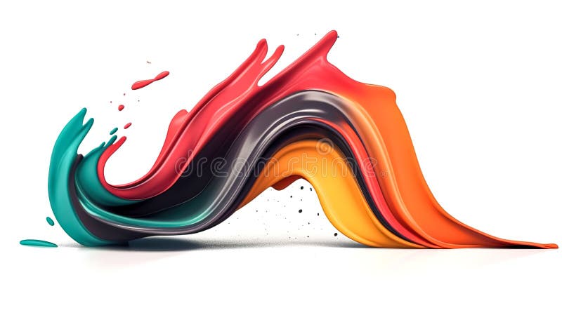 Splash of Different Colors on a Black Background, Generative AI. Stock ...