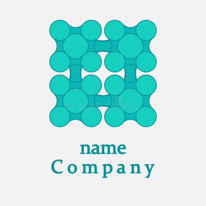 Logo Design Square and Dots. Modern Technology Concept Stock Vector ...