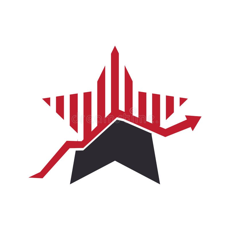 Finance Graph Star Vector Logo Design. Stock Vector - Illustration of ...