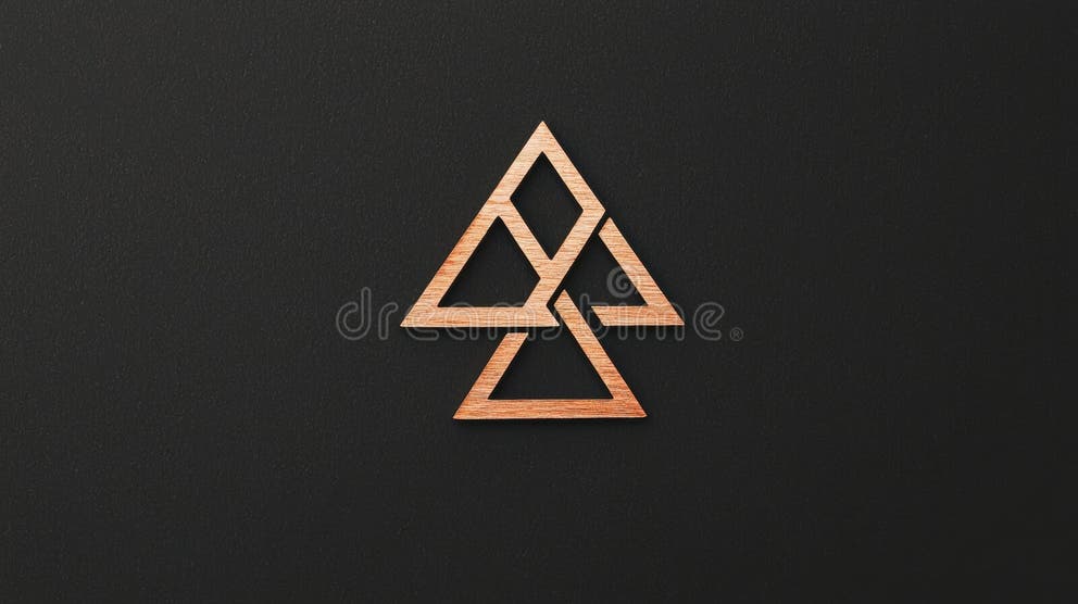 A Logo Design of Two Overlapping Triangles Forming a Tree-like Shape ...