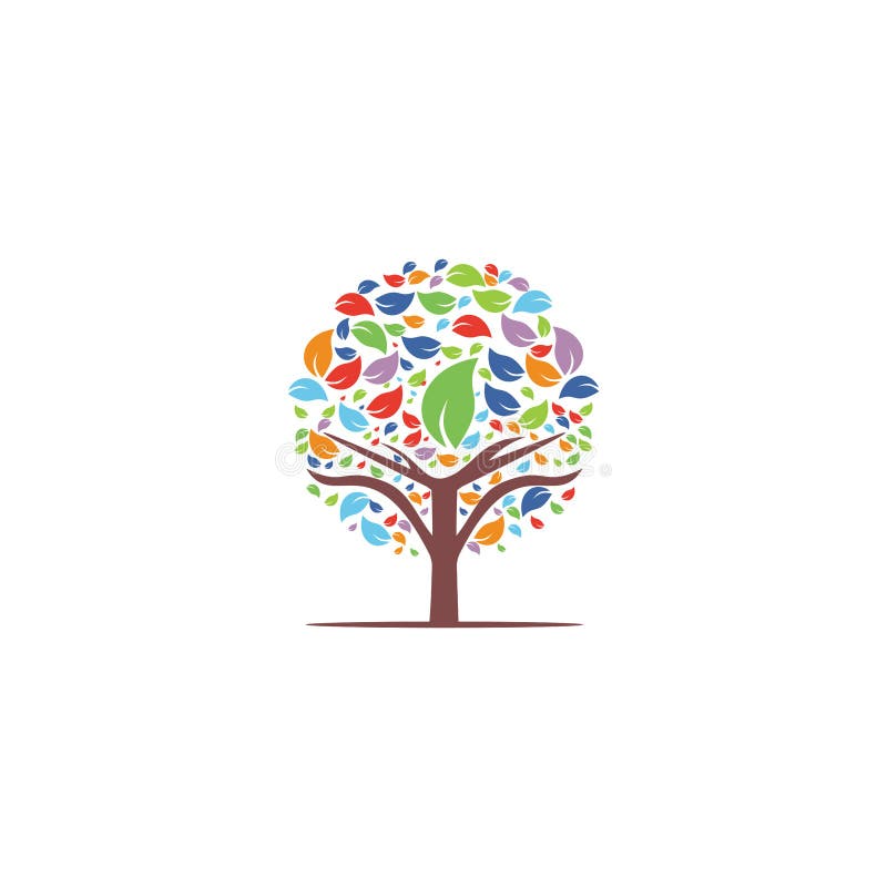 Logo Design Vector Illustration of a Tree Stock Illustration ...