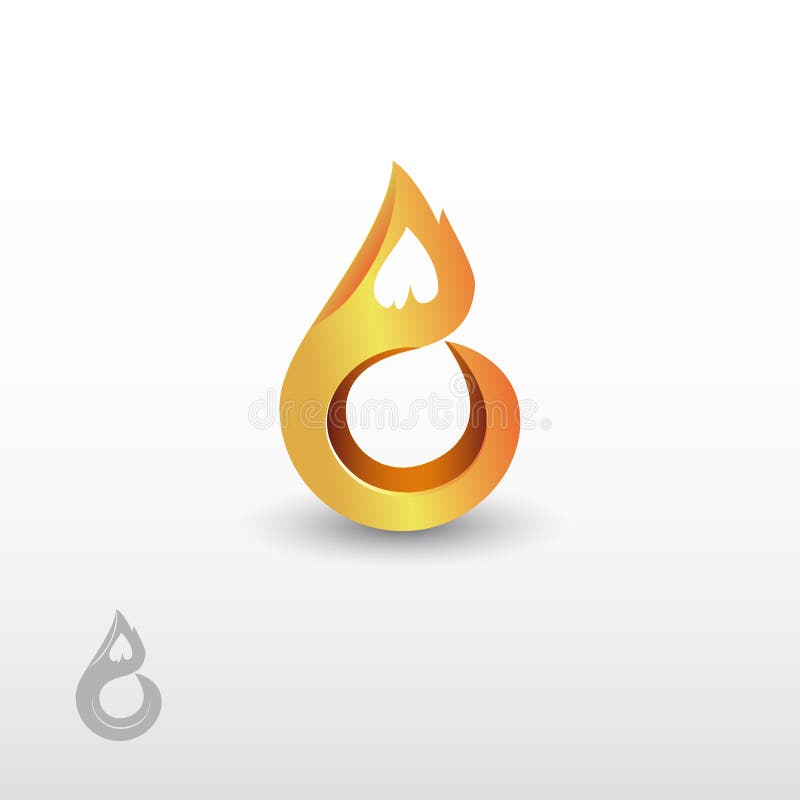 Abstract Fire Logo Design Vector. Orange Colour. Stock Vector ...