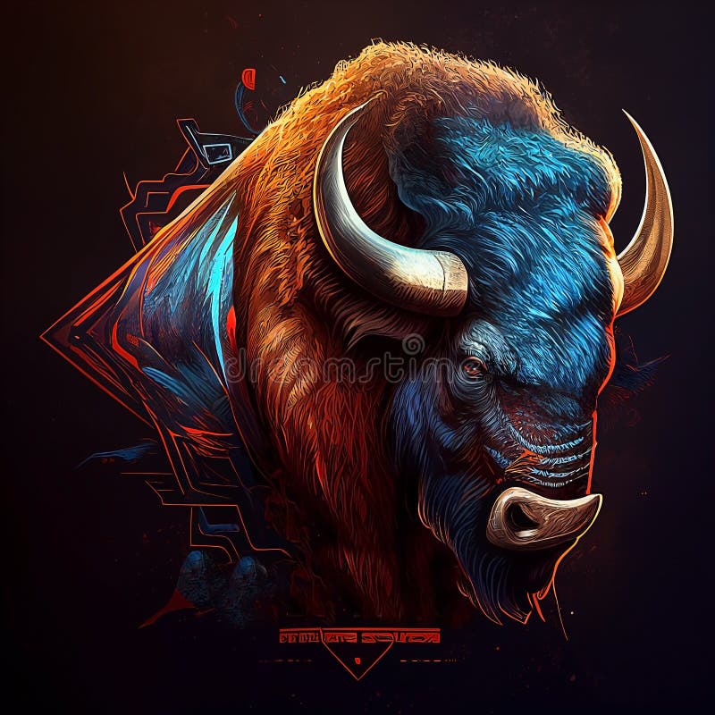 Logo designs of bison stock illustration. Illustration of cattle ...