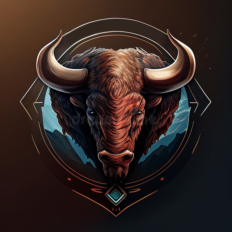Logo designs of bison stock illustration. Illustration of emblem ...