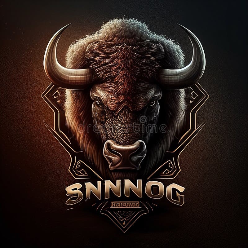 Logo designs of bison stock illustration. Illustration of sport - 274487957