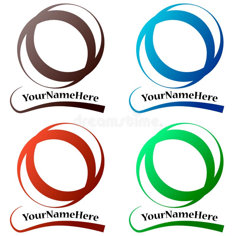 4 Logo Designs Vector, Circles Overlaping Stock Vector - Illustration ...