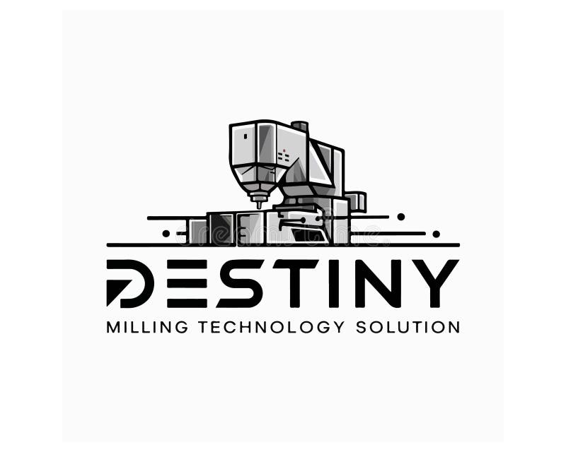 Logo of Destiny Milling Technology Solution. Stock Illustration ...