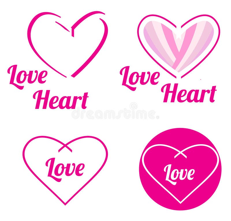 Logo Di Datazione Di Amore Del Cuore Illustrazione di Stock ...