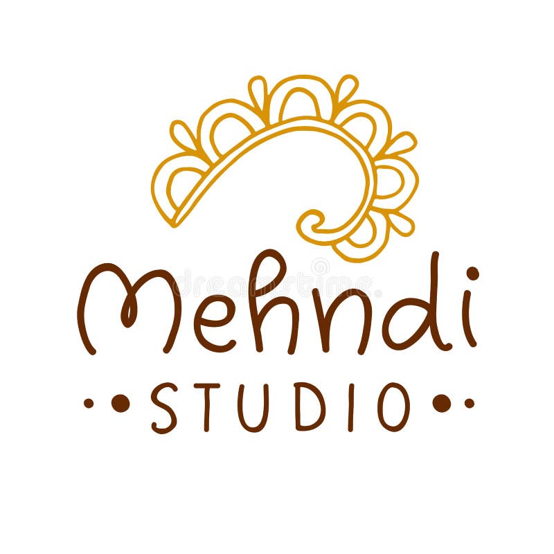 Modelli Di Logo Di Mehndi Modelli Rotondi Illustrazione Vettoriale ...