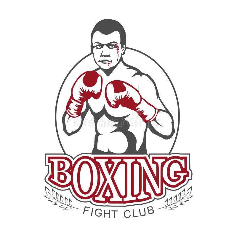 Club di pugilato di logo illustrazione vettoriale. Illustrazione di ...
